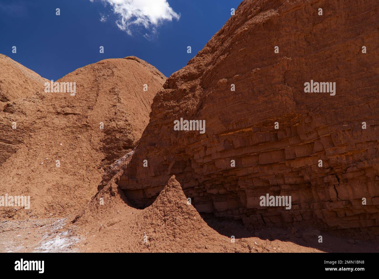 The clay formations of the Labyrinth desert in the Puna of Argentina ...