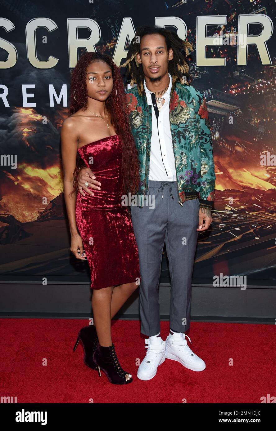 Jets wide receiver Robby Anderson and girlfriend Sade attend the ...