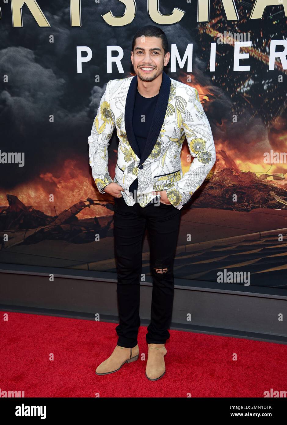 Rick Gonzalez attends the "Skyscraper" premiere at AMC Loews Lincoln ...