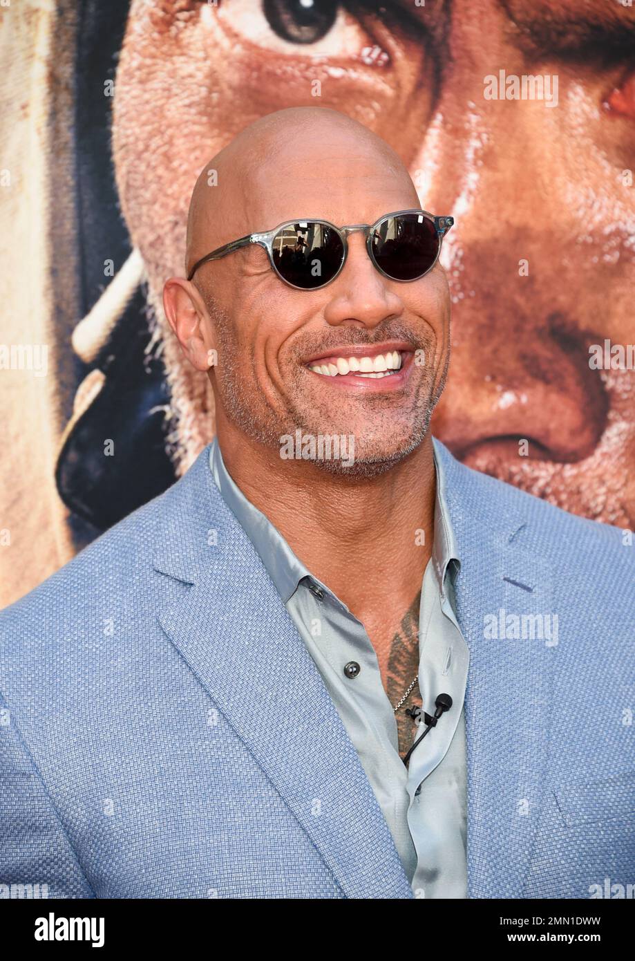 Actor Dwayne Johnson attends the "Skyscraper" premiere at AMC Loews ...