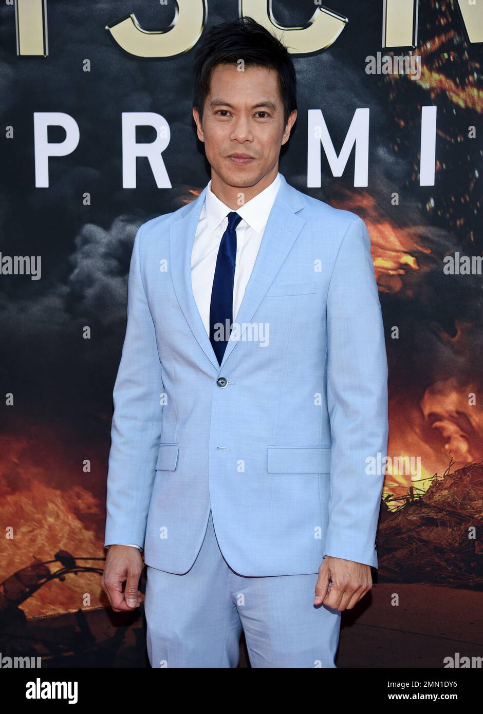 Actor Byron Mann attends the "Skyscraper" premiere at AMC Loews Lincoln ...