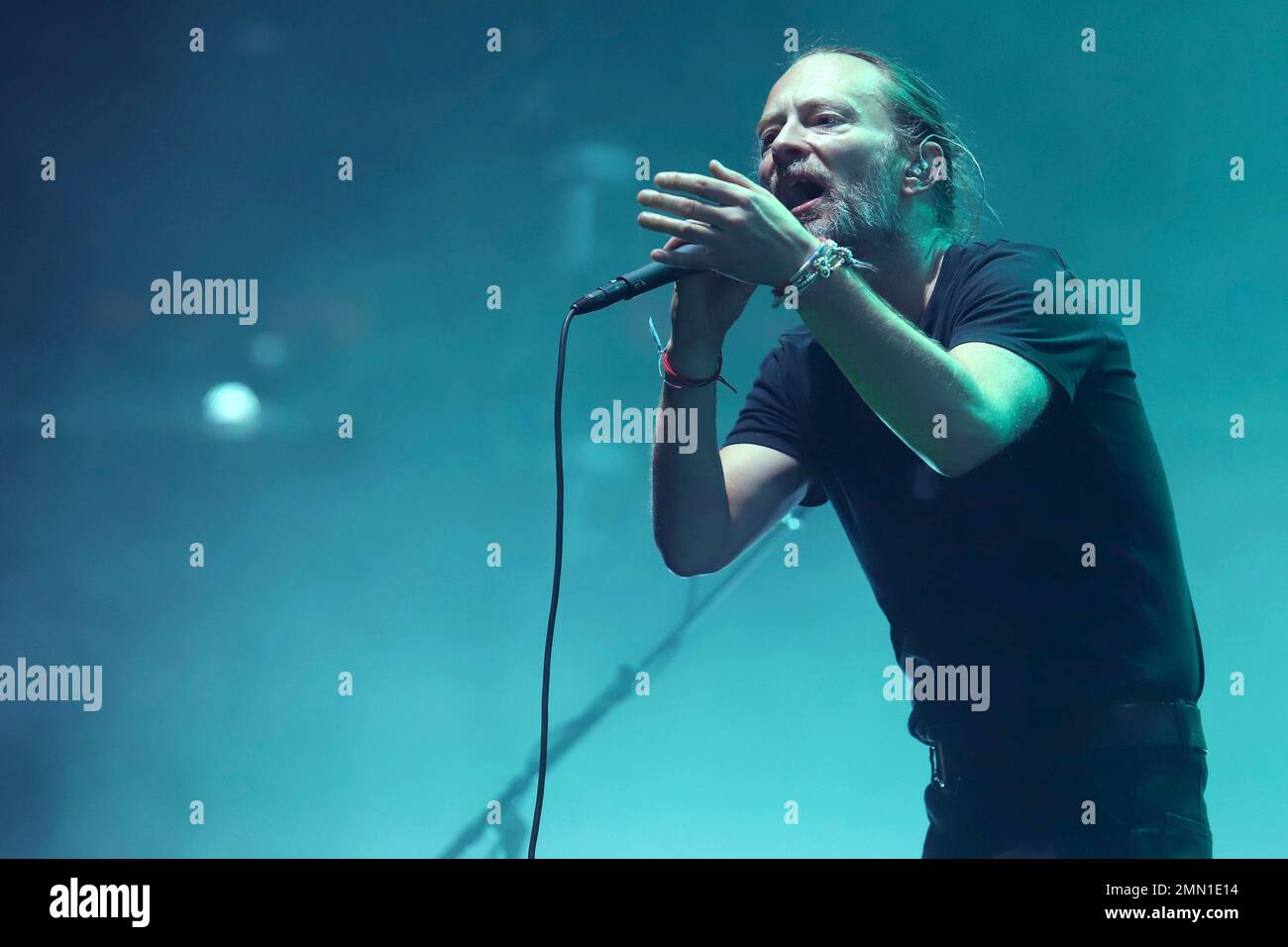 Thom Yorke of Radiohead performs in concert at Madison Square Garden on ...
