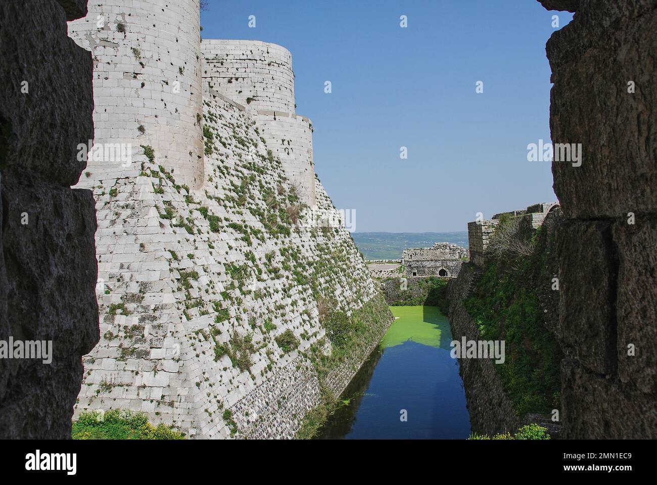 homs, Syria - 04 14 2011: Krak des Chevaliers is an ancient crusader ...