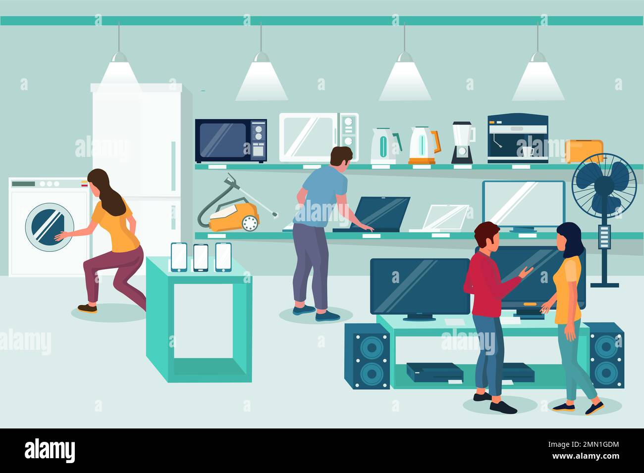 Purchase of electronics vector flat style design illustration Stock ...