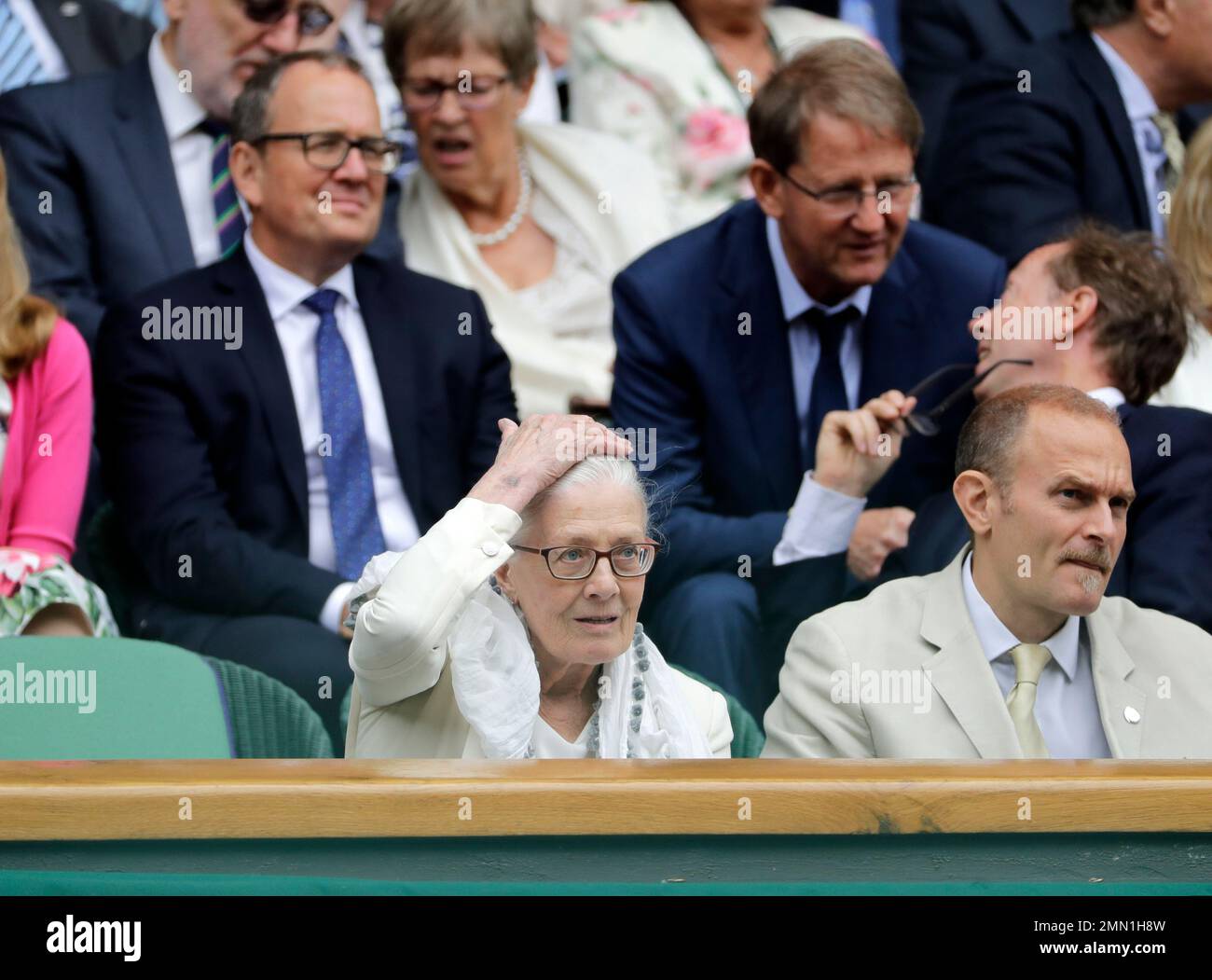 Vanessa Redgrave sits in the Royal Box on Centre Court ahead of the ...
