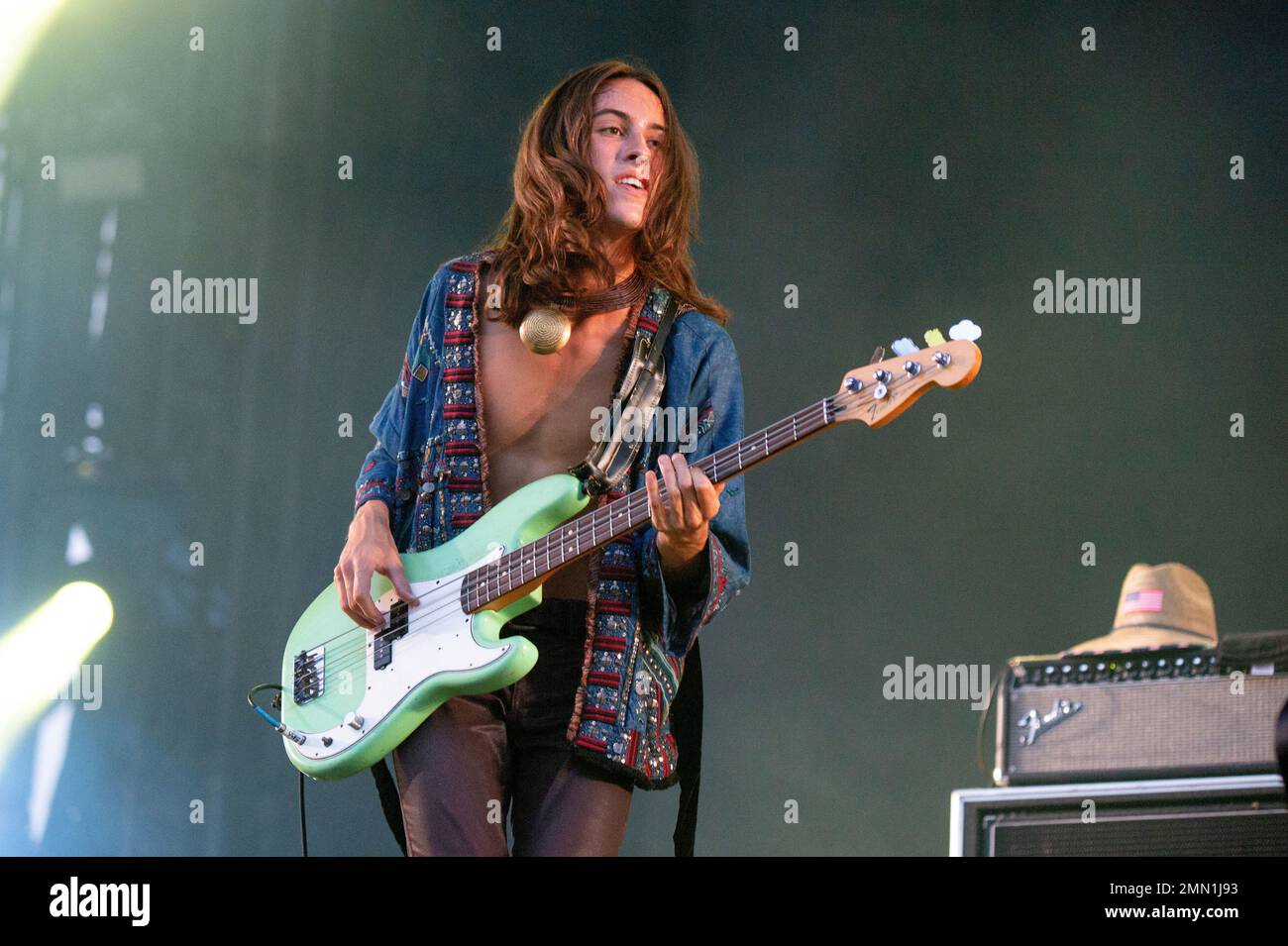 Samuel Kiszka of Greta Van Fleet performs during the Festival d'ete de ...