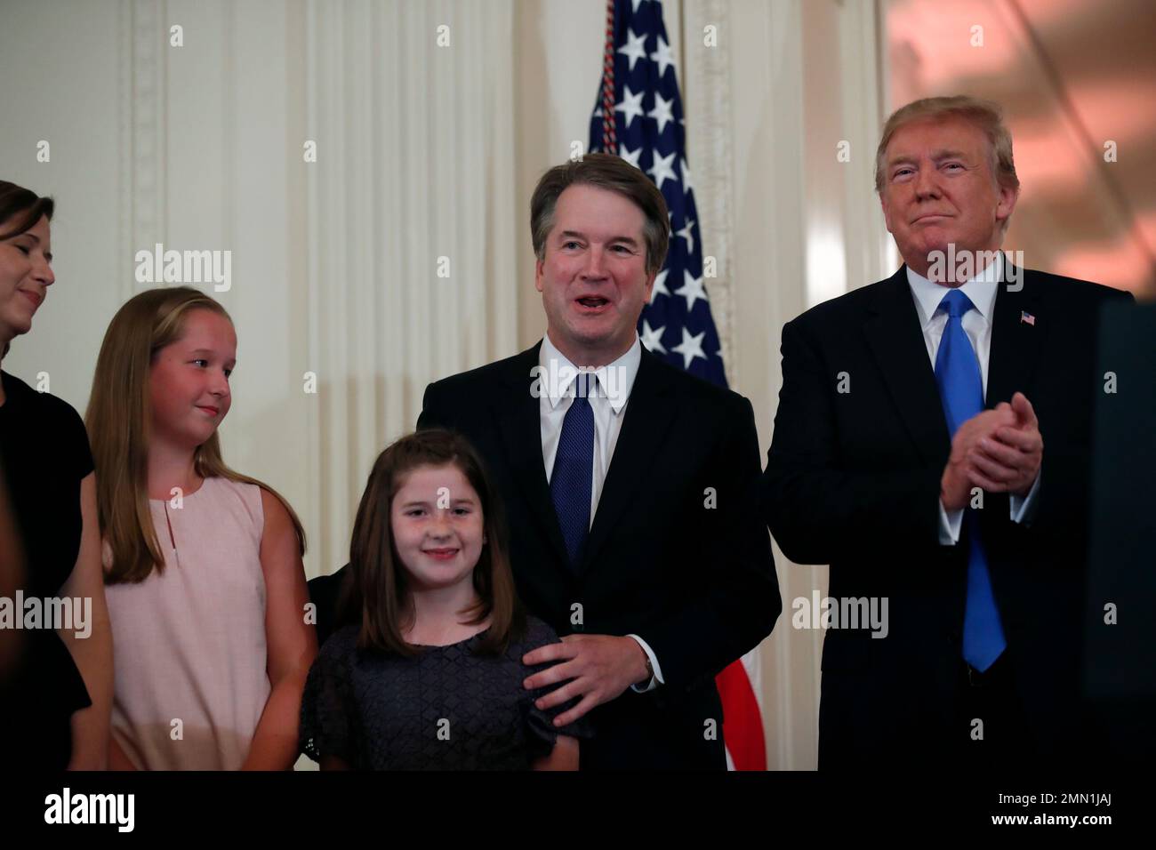 President Donald Trump stands with Judge Brett Kavanaugh, his Supreme ...