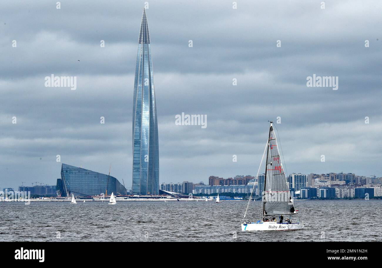 The new Lakhta Center is pictured in St. Petersburg, Russia, Sunday ...