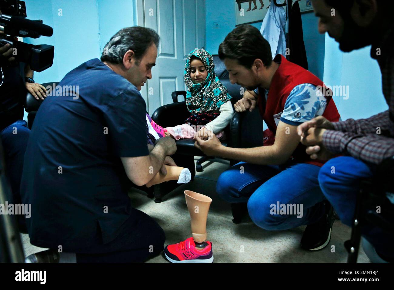 In this Thursday, July 5, 2018 photo, Maya Meri is fitted with ...