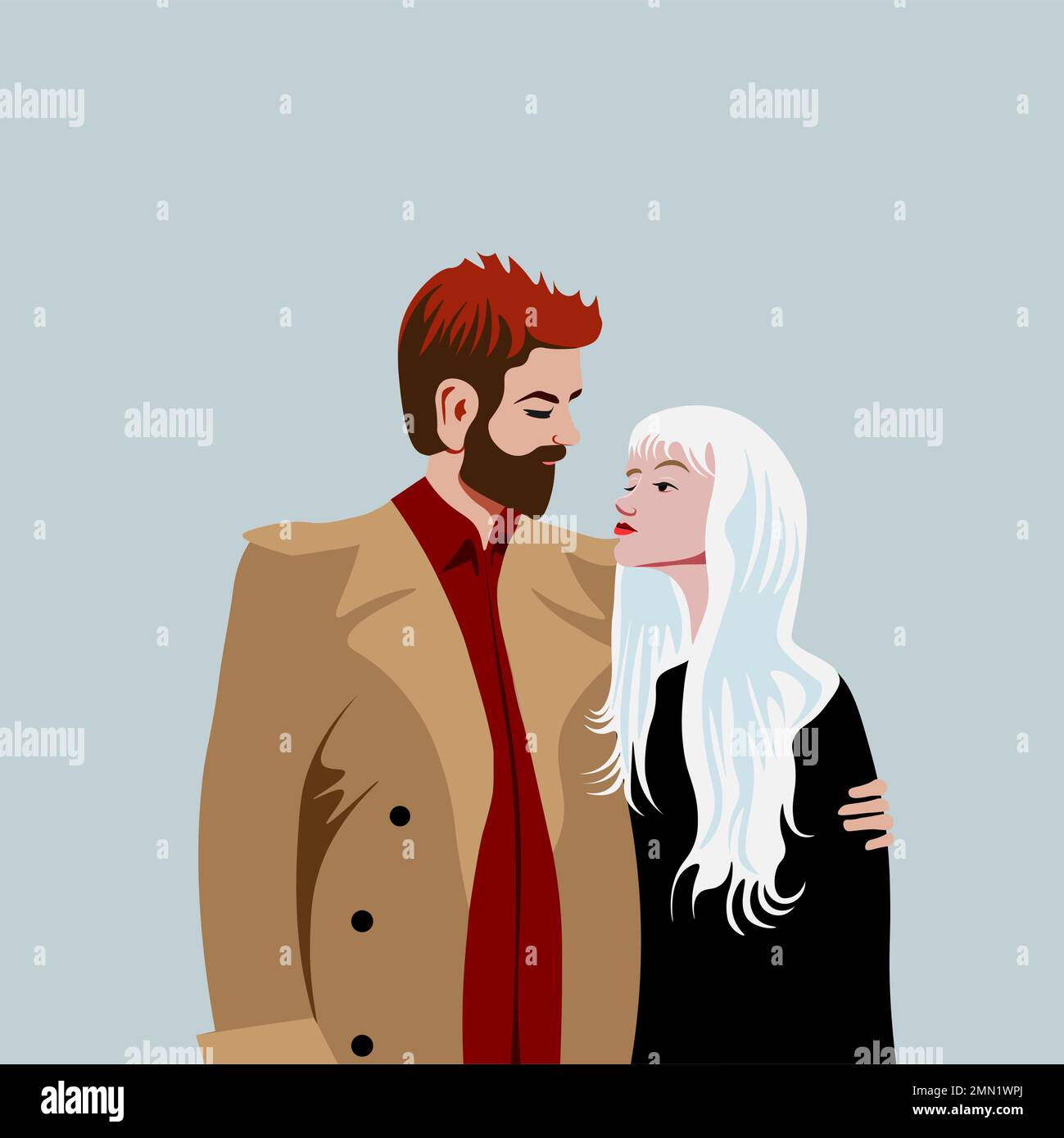 Woman adore man hi-res stock photography and images - Alamy