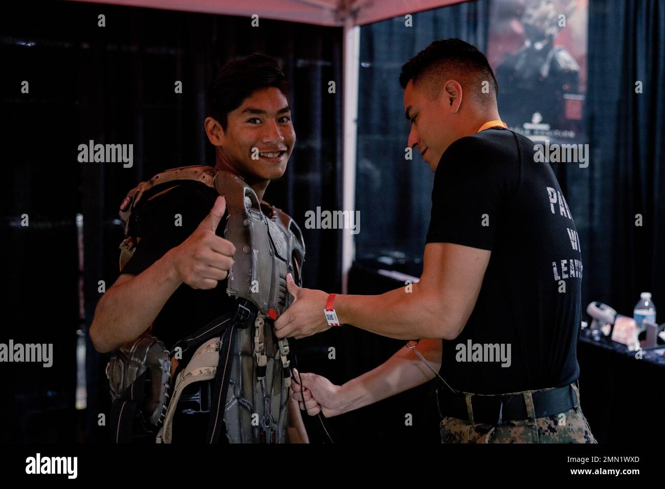 U.S. Marine Corps Sgt. Jordan Rodriguez, a mobile marketing team driver ...