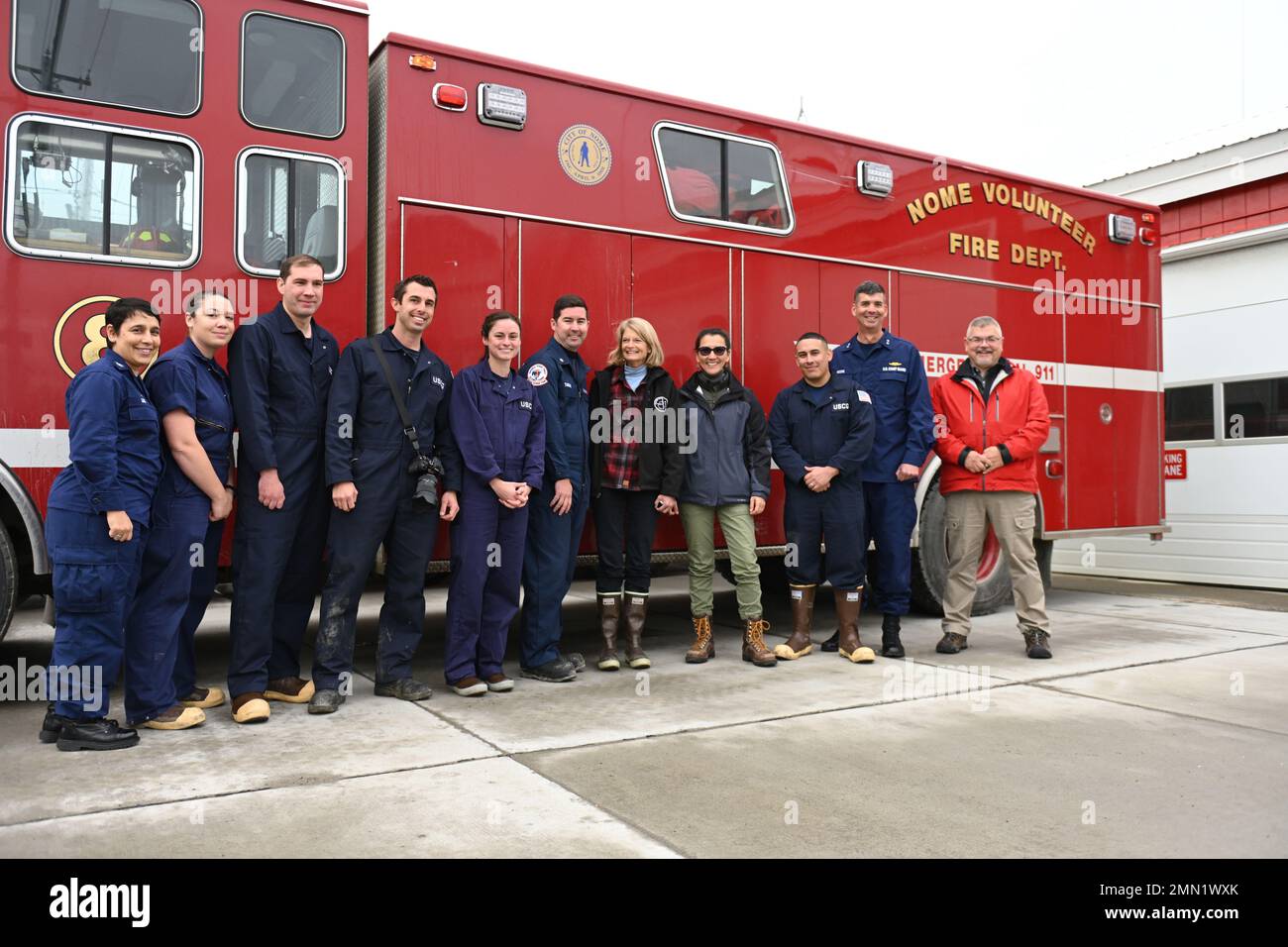 Capt. Leanne Lusk, commader, Coast Guard Sector Anchorage (far left ...