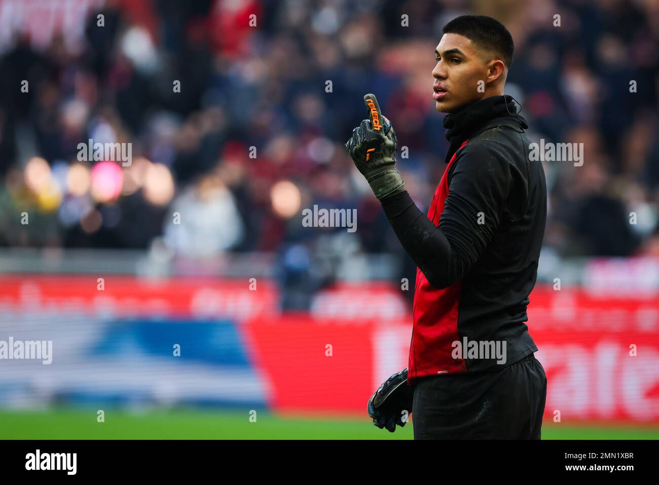 Devis Vasquez of AC Milan gestures during Serie A 2022/23 football ...