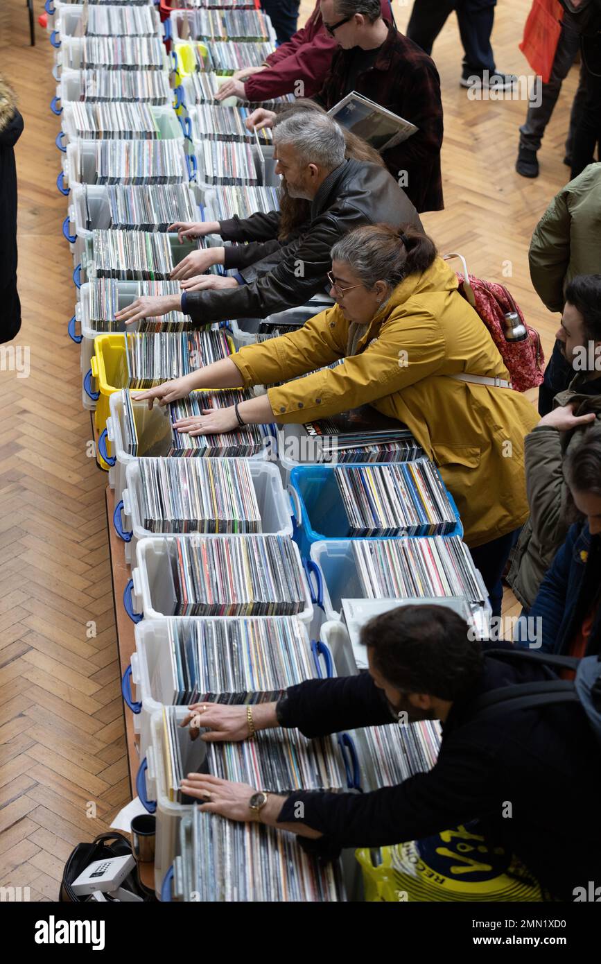 Vinyl record collectors attend London's biggest record fair, at RHS ...