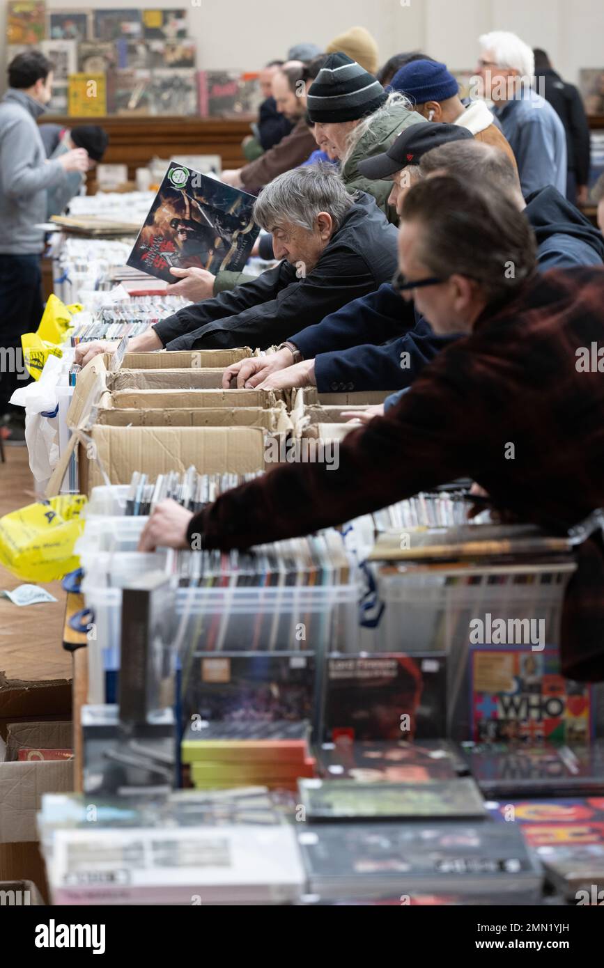 Vinyl record collectors attend London's biggest record fair, at RHS ...