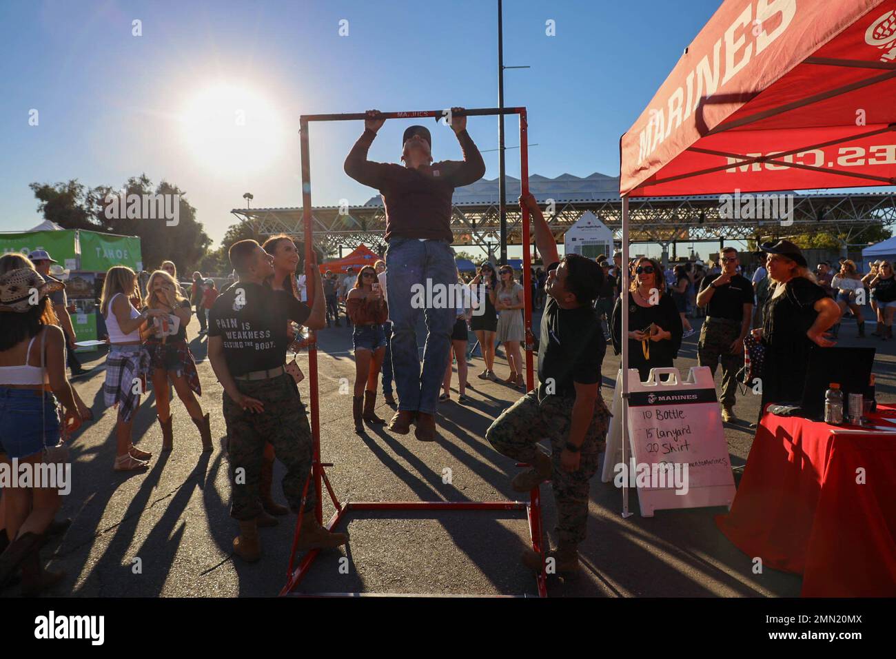U.S. Marine Corps recruiters with Recruiting Station Sacramento, count ...