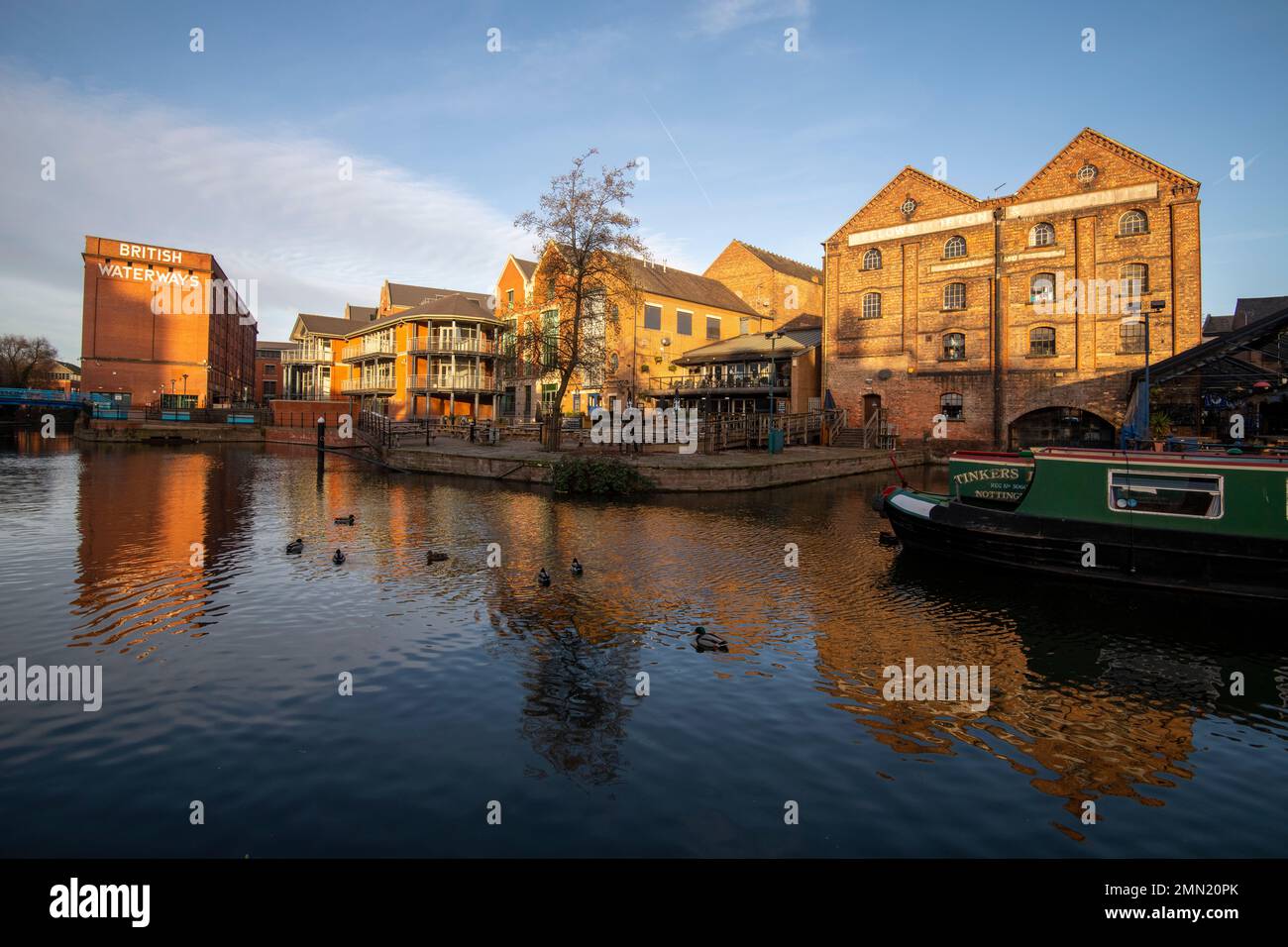Canal side in Nottingham City Centre, Nottinghamshire England UK Stock ...