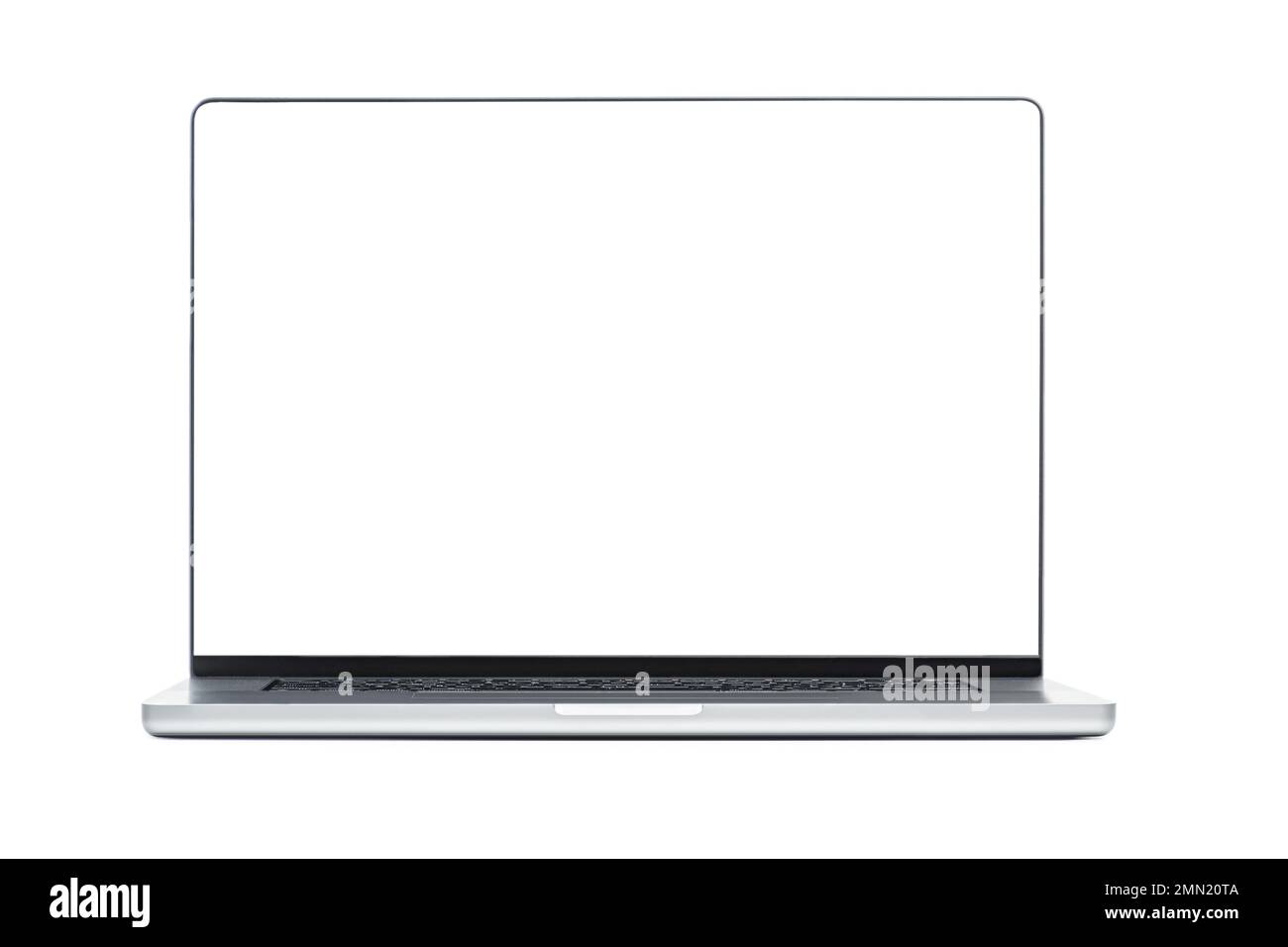 Gray laptop isolated on white background Stock Photo - Alamy