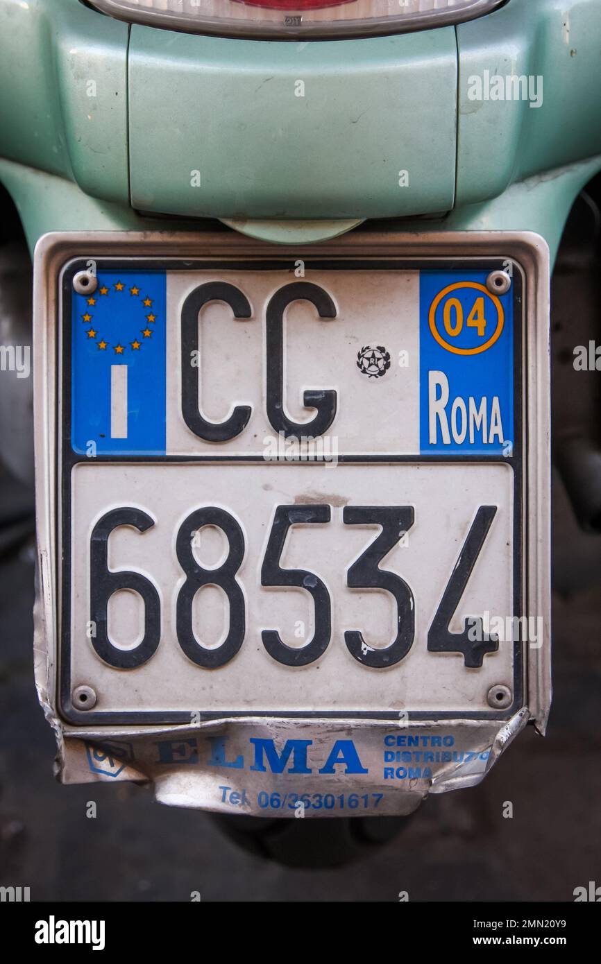 Number plate roma rome hi-res stock photography and images - Alamy