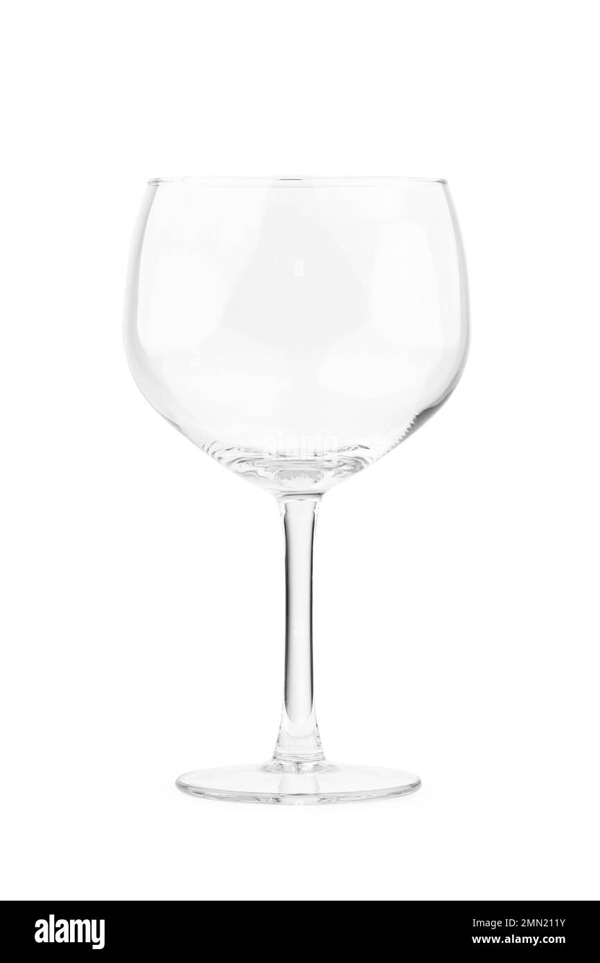 Glass goblet on drinks on white background Stock Photo - Alamy