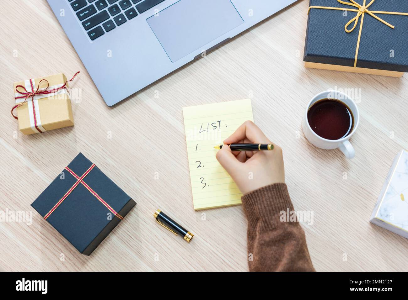 The young woman to write Stock Photo - Alamy