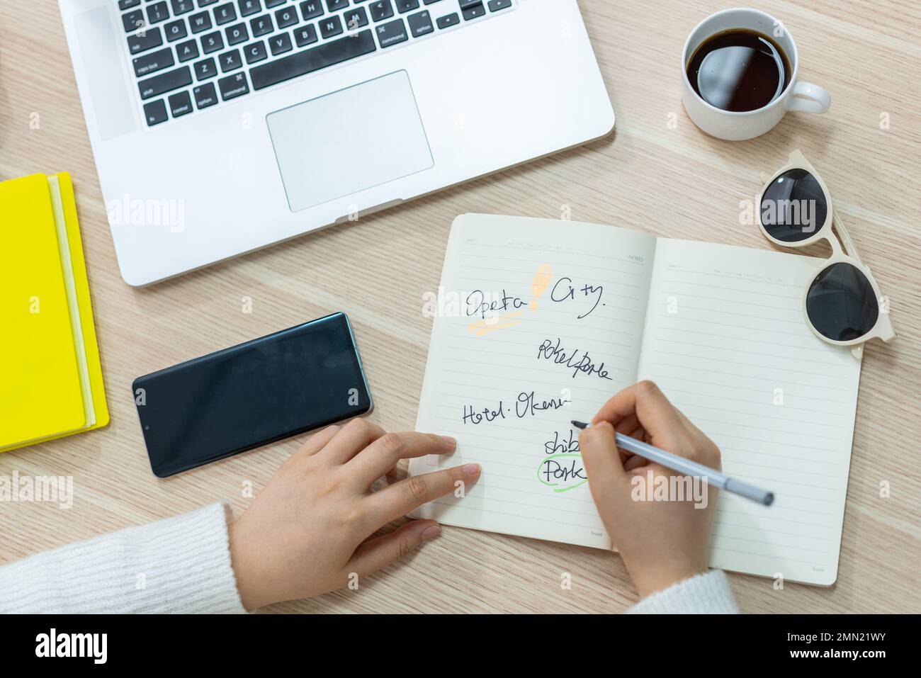 The young woman to make plans Stock Photo - Alamy