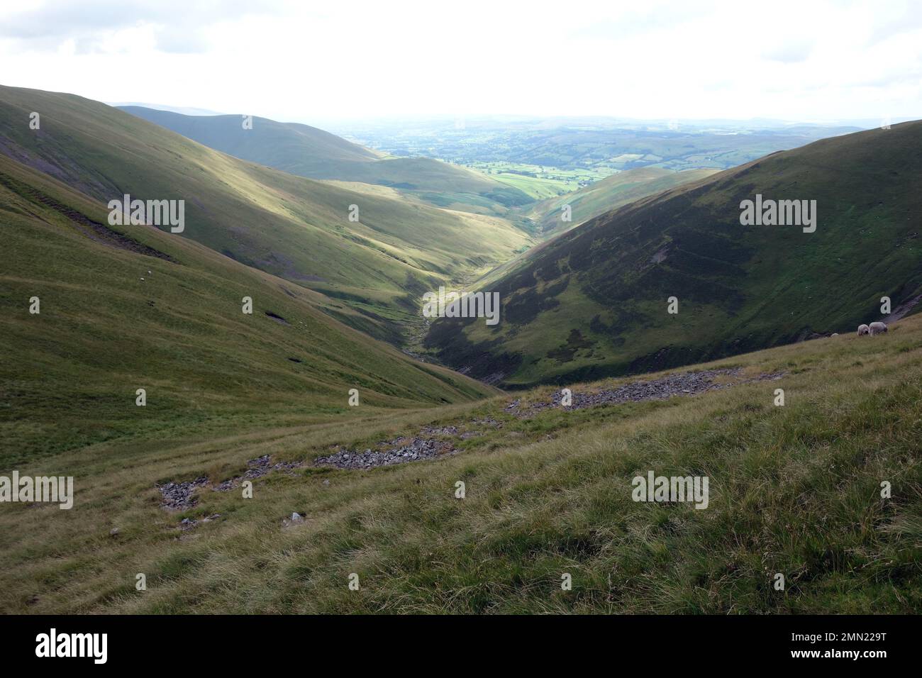 Crooked Ashmere Gills & Long Rigg Beck from Between Fell Head and The ...