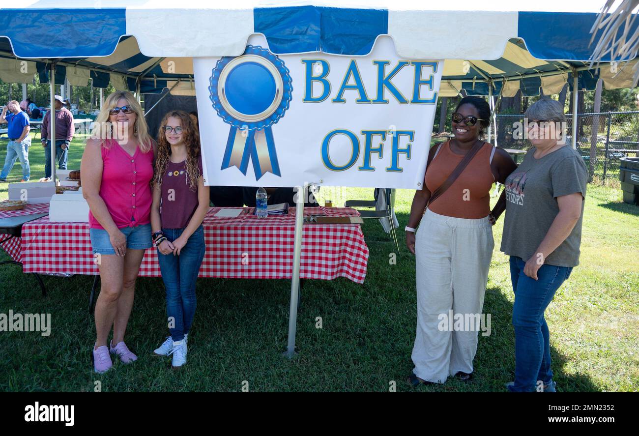 The winners of the Blue Ribbon Bake Off pose next to the sign Sept. 24 ...