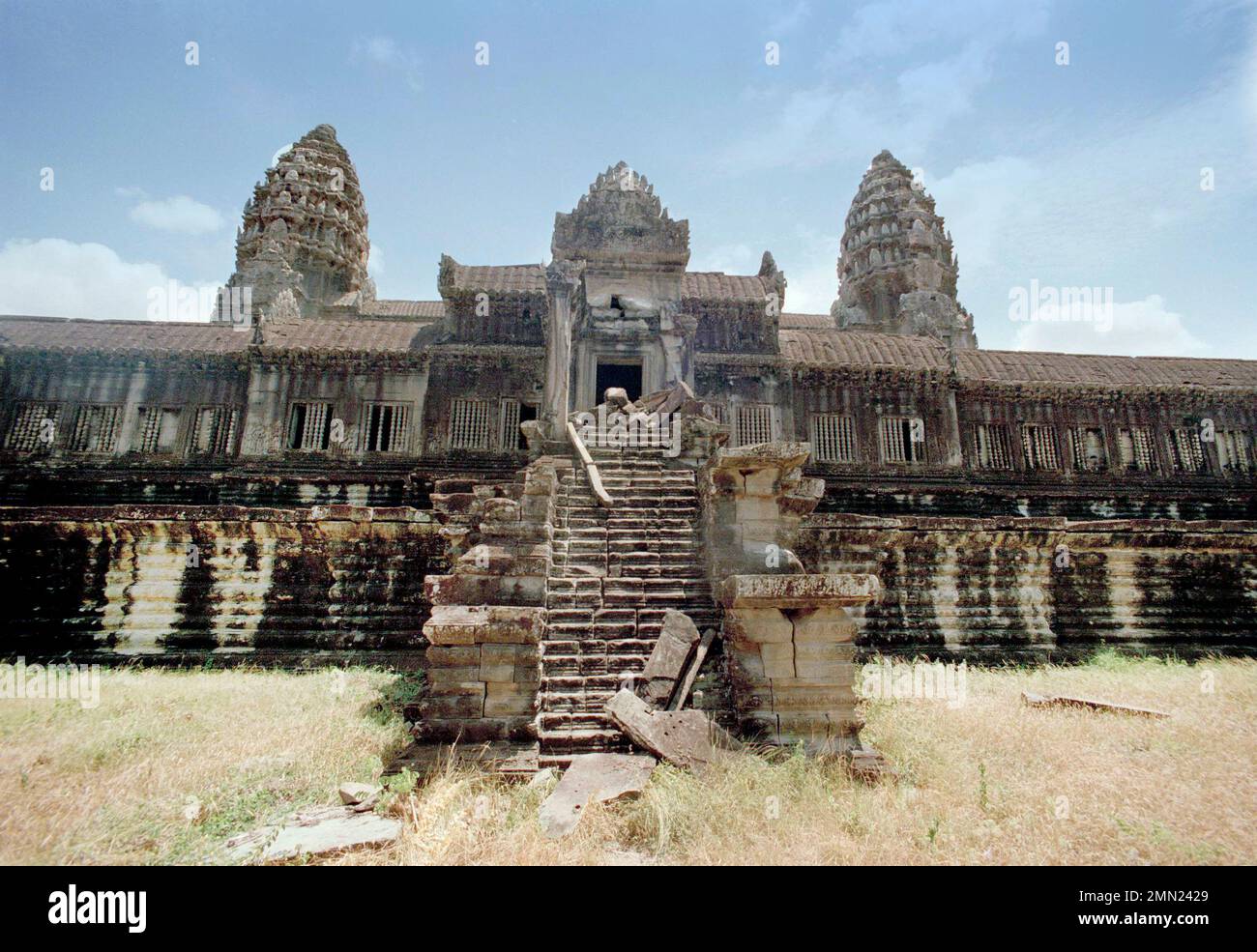 The temple of Angkor Wat, the massive masterpiece of ancient Cambodia ...