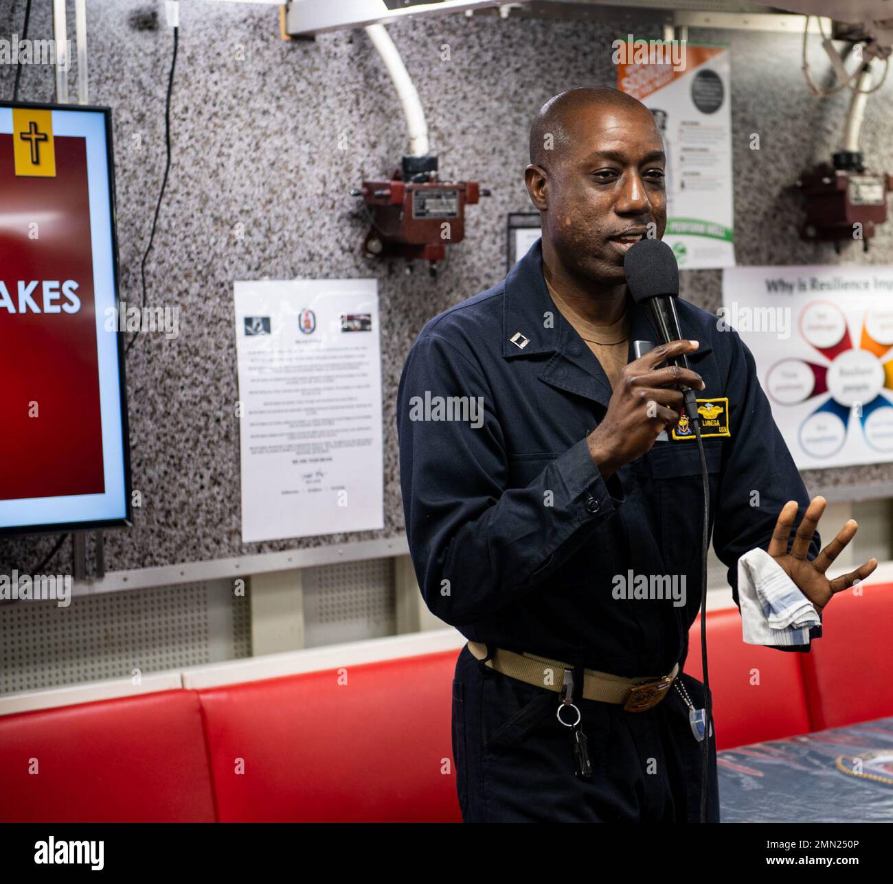 PHILIPPINE SEA (Sept. 25, 2022) Chaplain, Lt. Daniel Lubega from ...