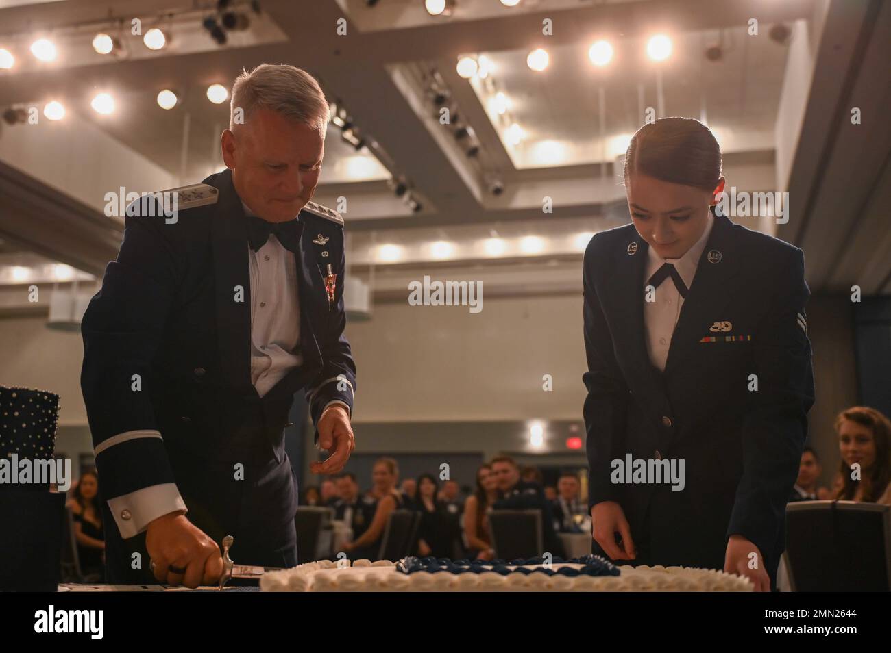 Lt. Gen. James Jacobson, Pacific Air Forces deputy commander, assists ...