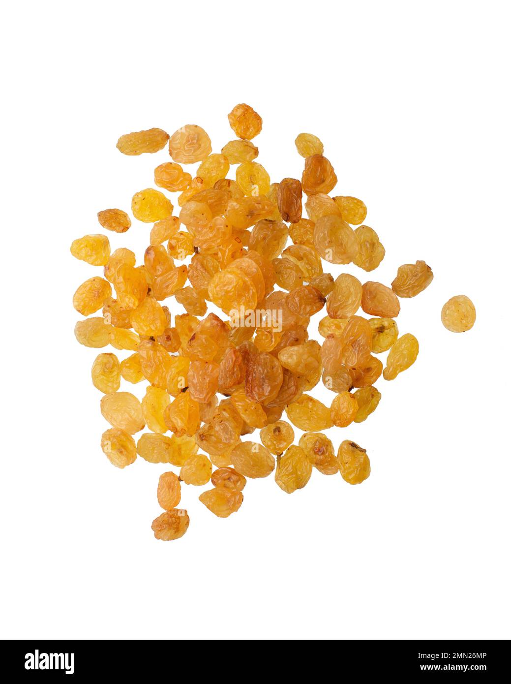 A handful of raisins on a white background Stock Photo - Alamy