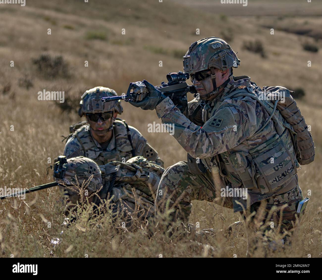 Sgt. Marco Nunez and Pfc. Isaac Thompson, both infantrymen assigned to ...
