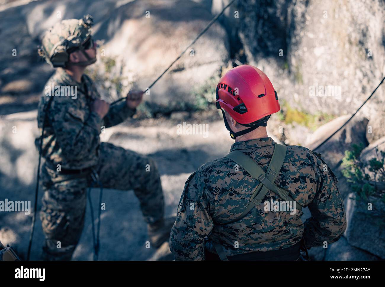 U.S. Marine Corps Sgt. Britton Couchman, a mountain warfare instructor ...