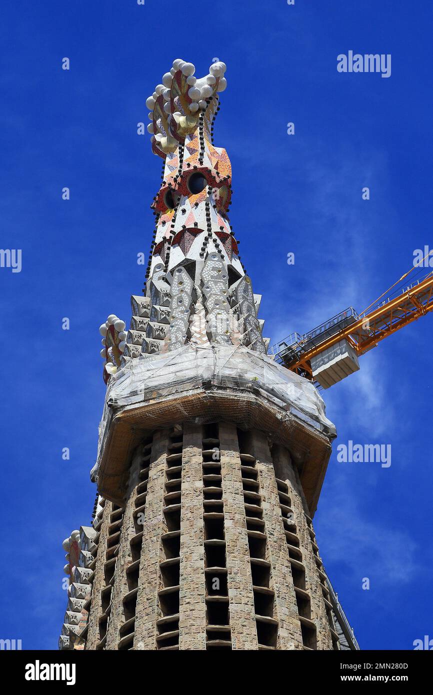 BARCELONA, SPAIN - MAY 12, 2017: This is an architectural fragment one ...