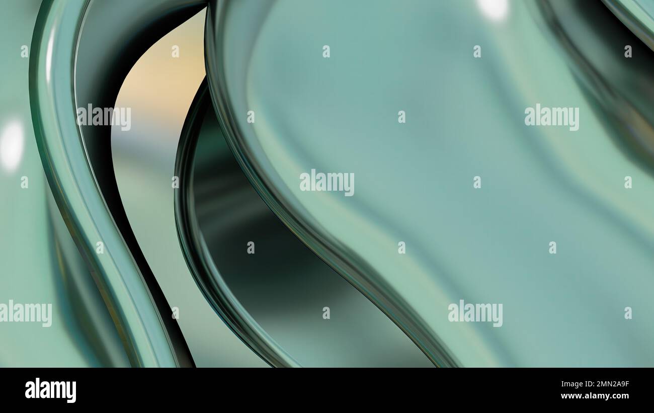 Green metal corrugated plates beautifully overlapping Abstract ...