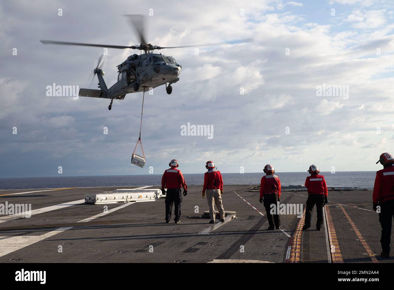 Sailors assigned to the first-in-class aircraft carrier USS Gerald R ...