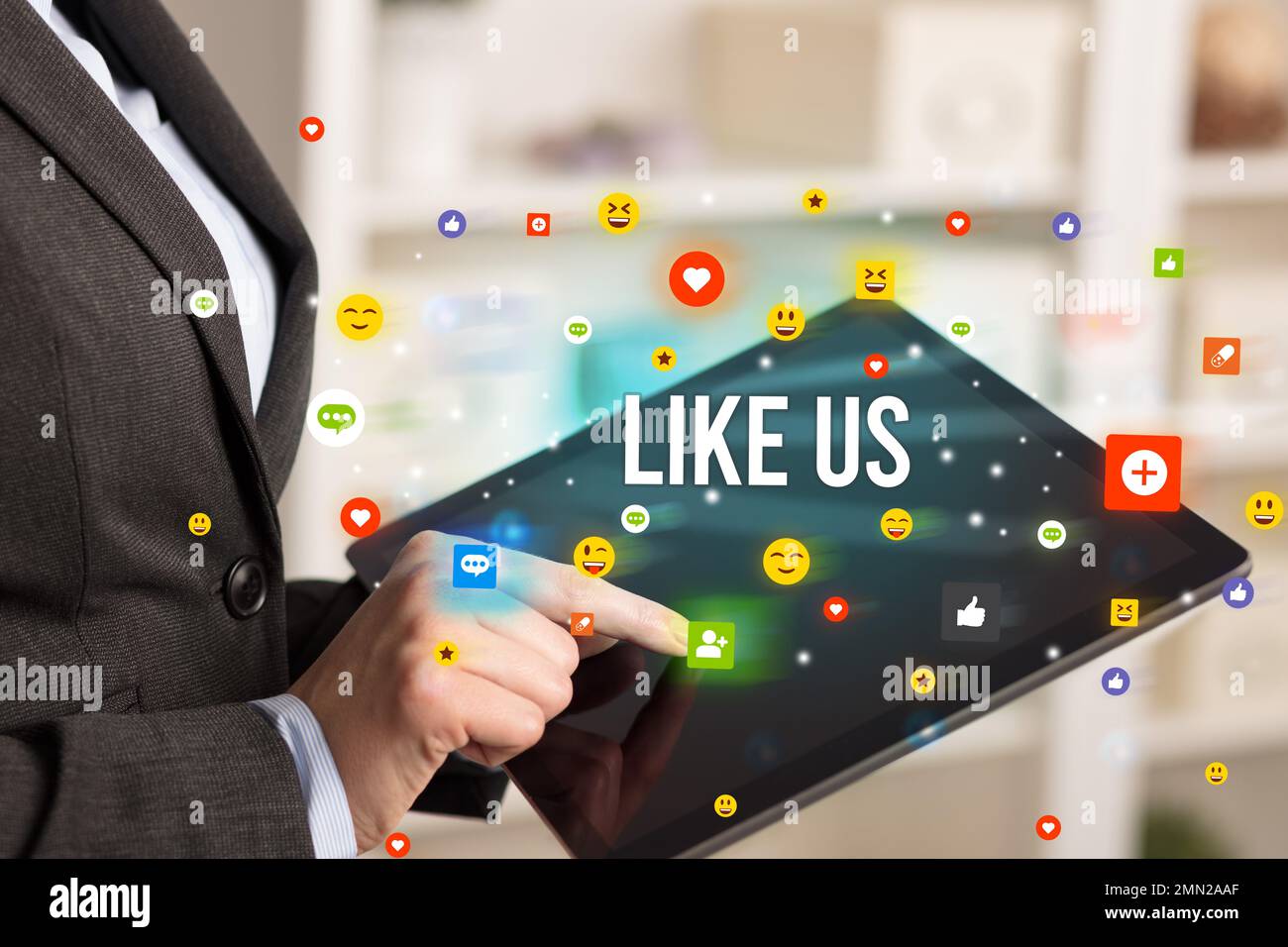 business person playing multimedia concept Stock Photo - Alamy