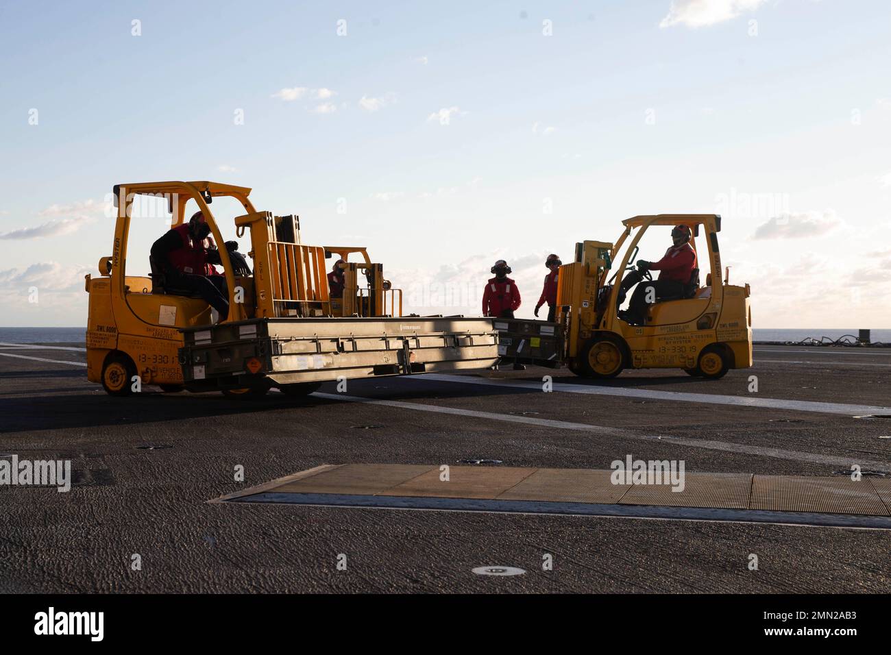 Sailors assigned to the first-in-class aircraft carrier USS Gerald R ...