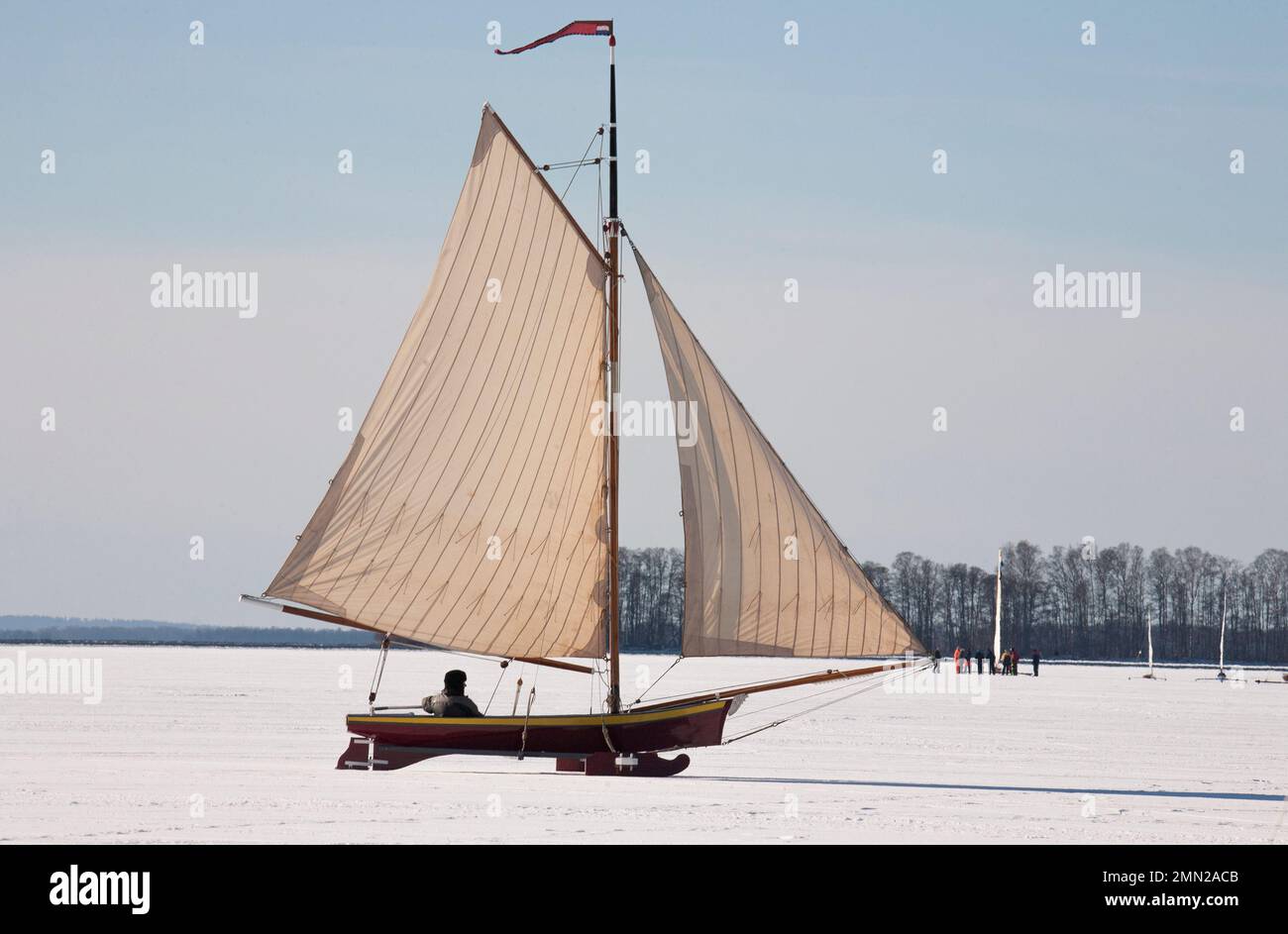 ICE BOAT from Netherland spend winter weeks on the Ice of lakeHjälmaren ...