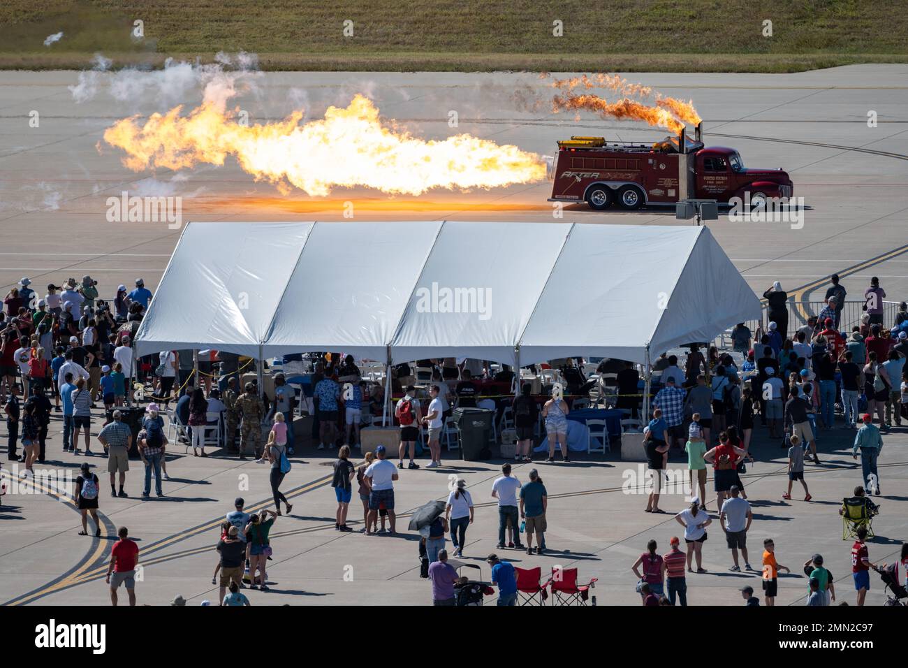 The Aftershock Jet truck wows the crowd during the Frontiers in Flight ...