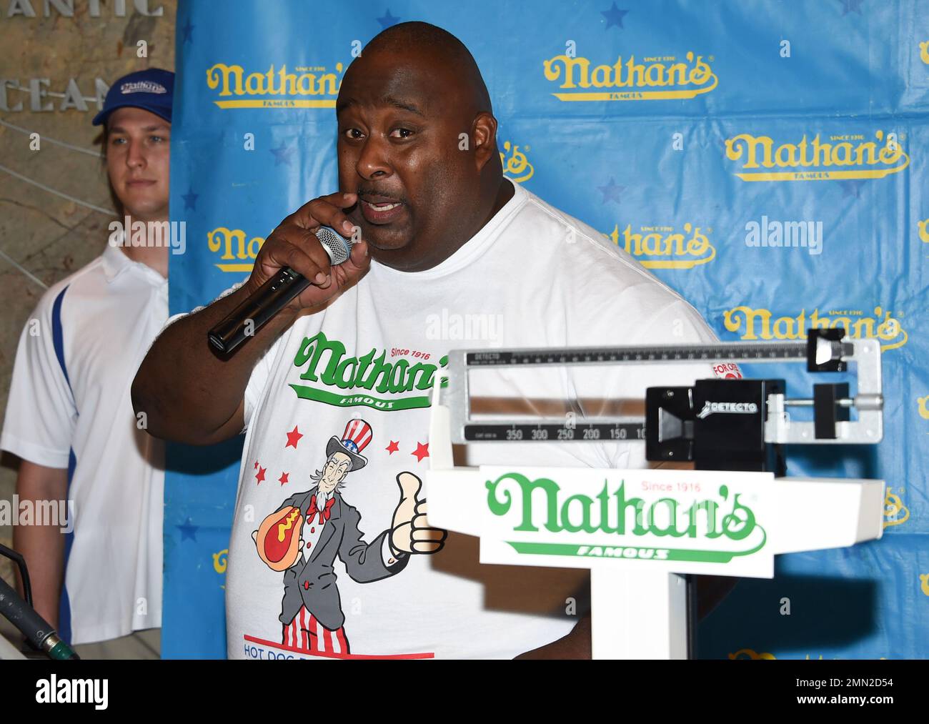 Competitive eater and rapper Eric "Badlands" Booker participates in ...
