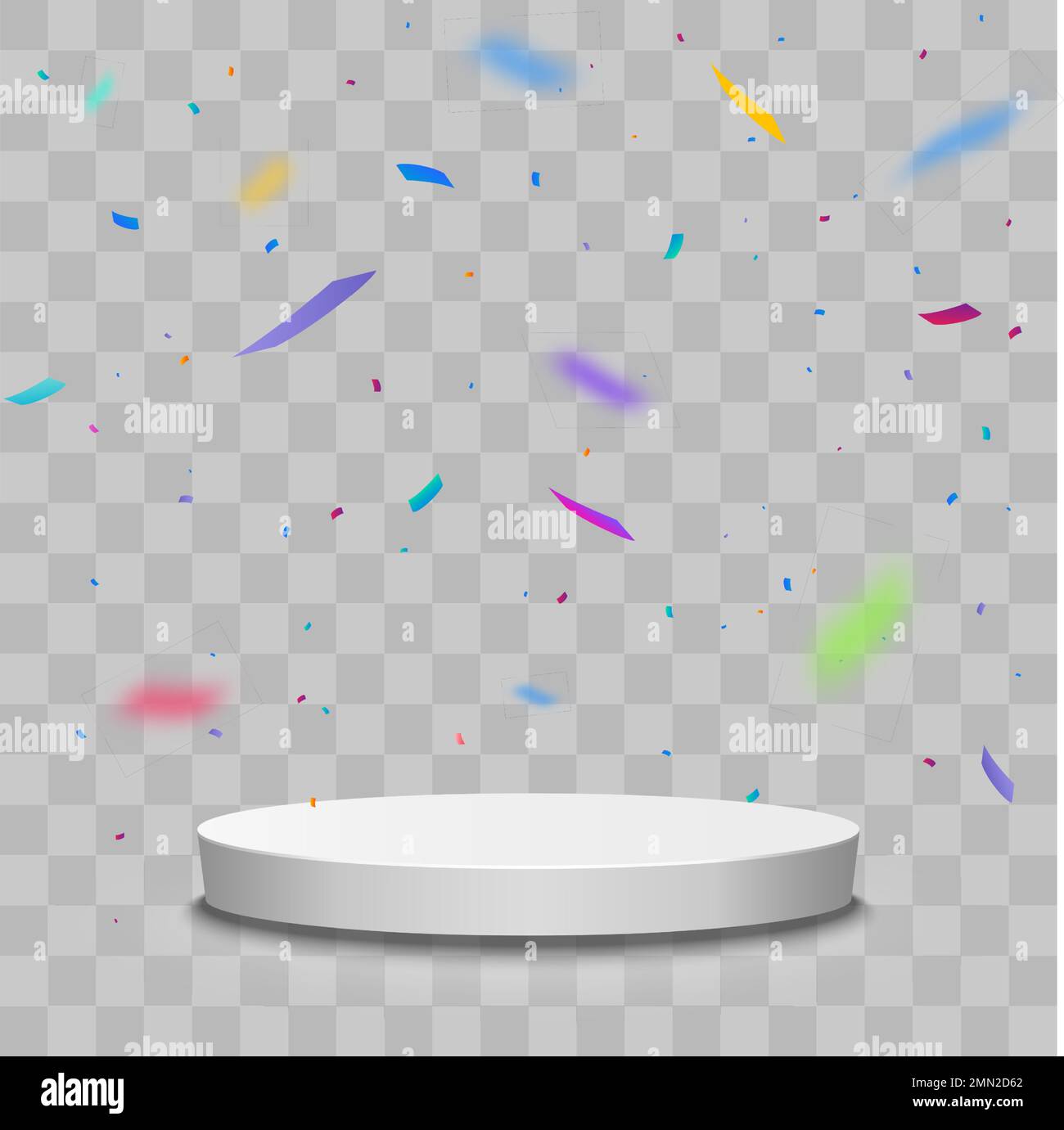 Confetti with award podium. Winner vector background. with confetti ...