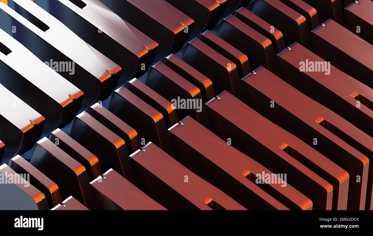 Abstract, dramatic, passionate, luxurious, modern 3D rendering of a ...