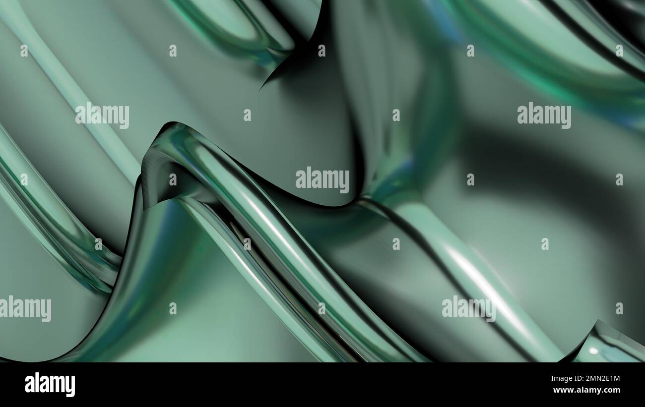 Green Metal plate with beautiful Bezier Abstract, dramatic, modern ...