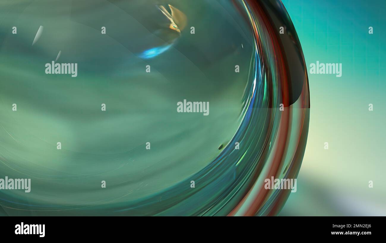 Beautiful reflection of a large sphere of glass Abstract, dramatic ...