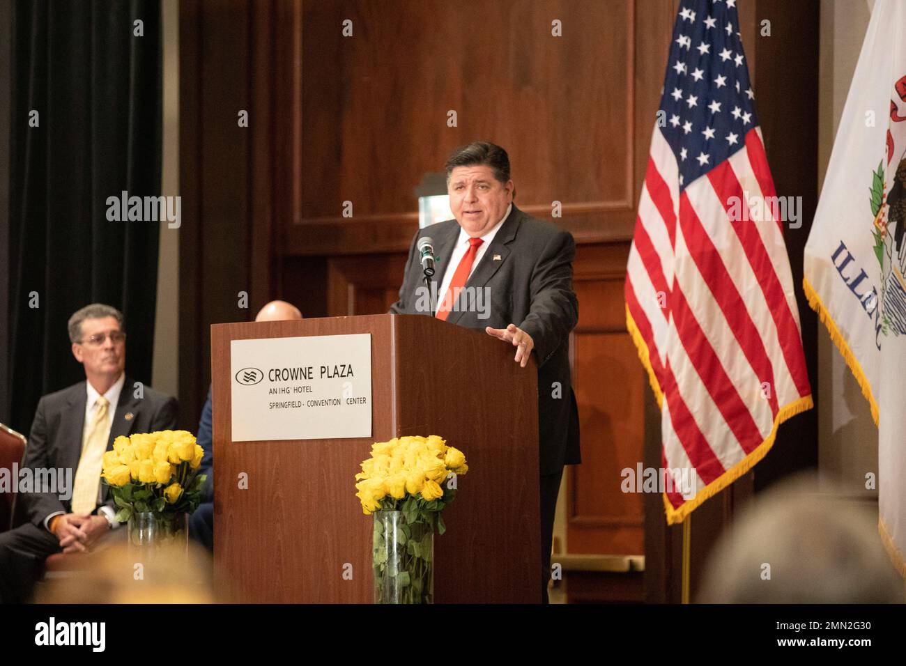 Illinois Gov. J.B. Pritzker gives remarks during a Gold Star Mother’s ...