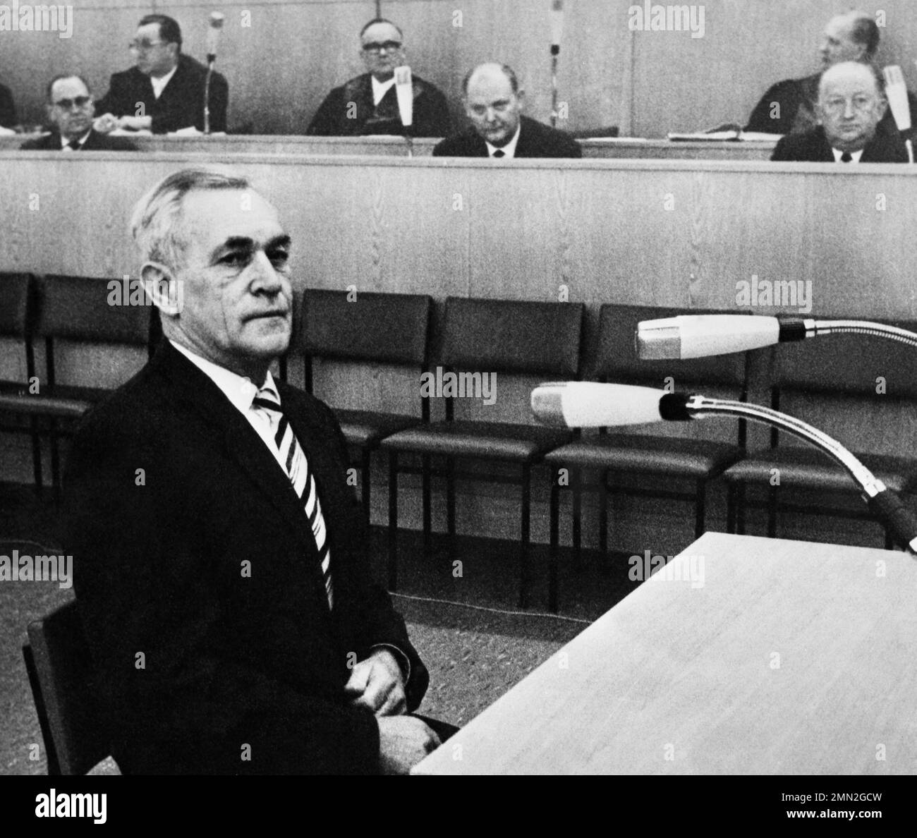 Former concentration camp doctor Dr Horst Schumann in court in ...