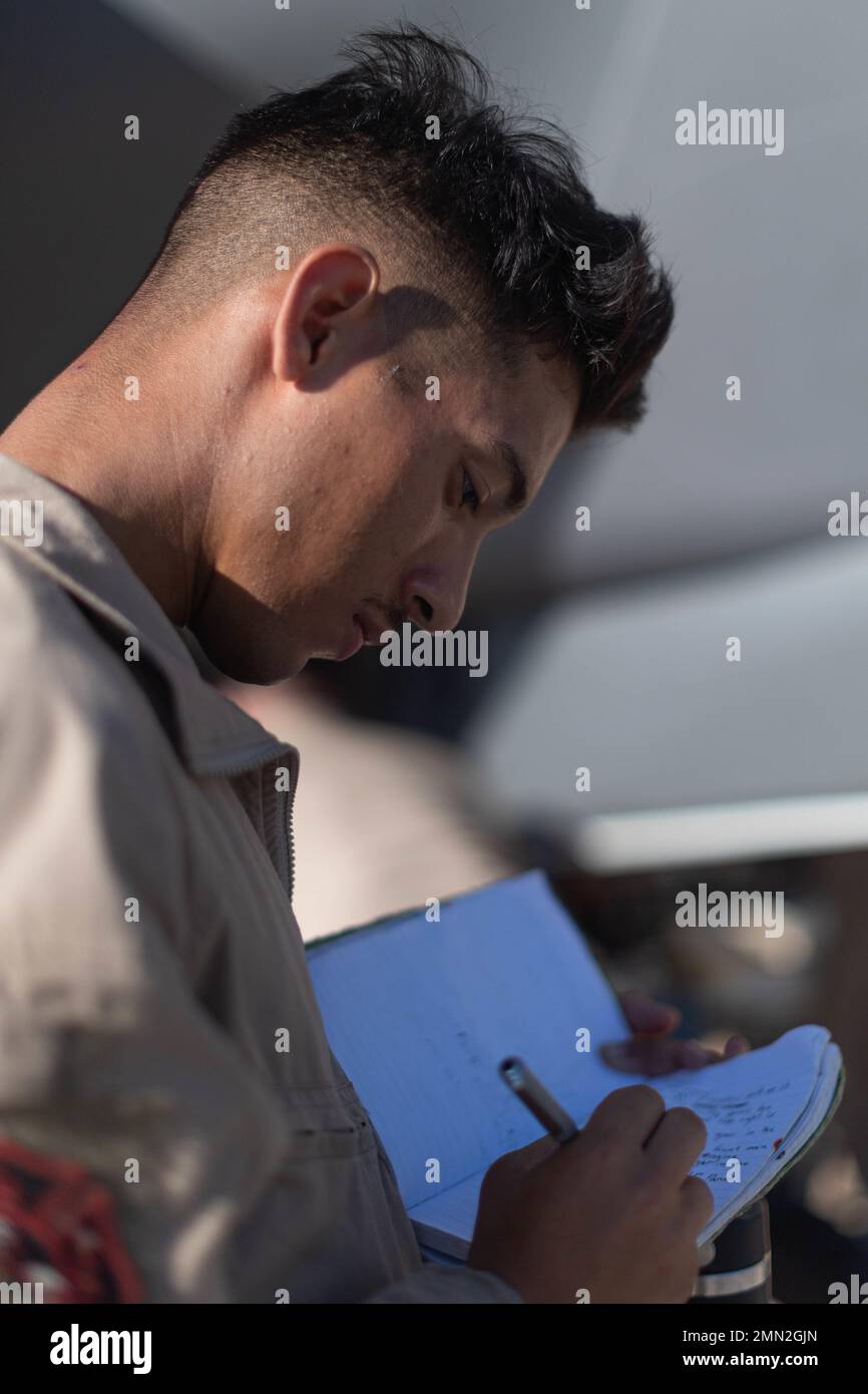 U.S. Marine Corps Pfc. Jesus Ramos, from San Antonio, Texas, an ...