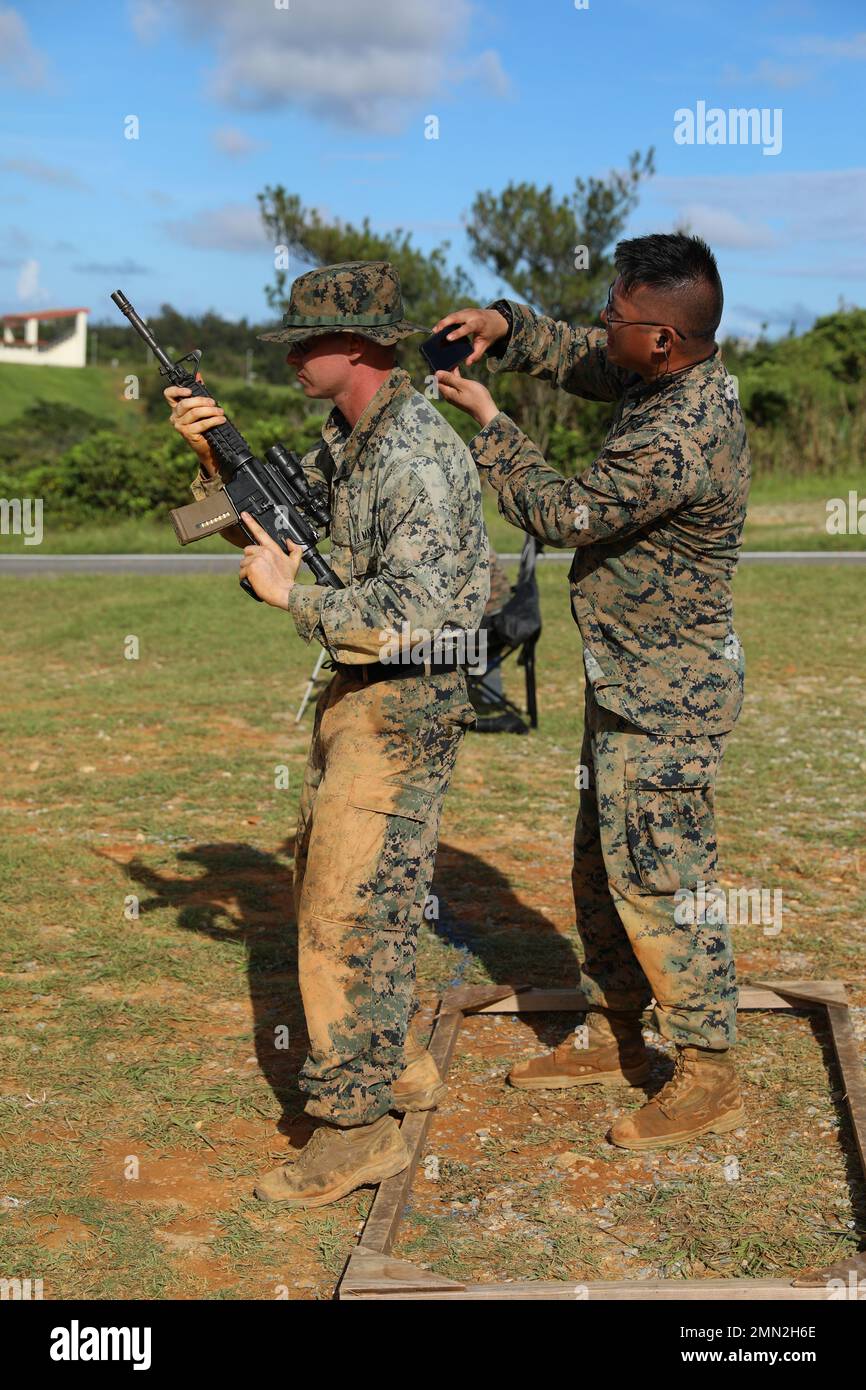 U.S. Marine Corps Staff Sgt. Jordan Miller, a small arms repairer ...